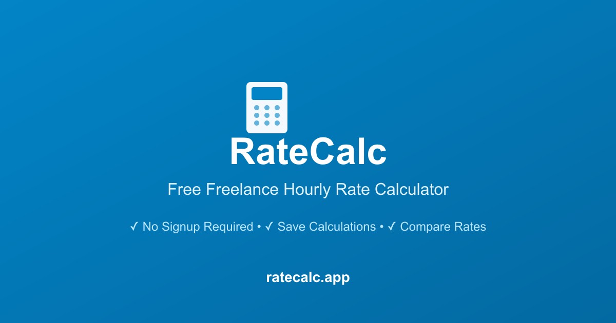 RateCalc - Free Freelance Hourly Rate Calculator